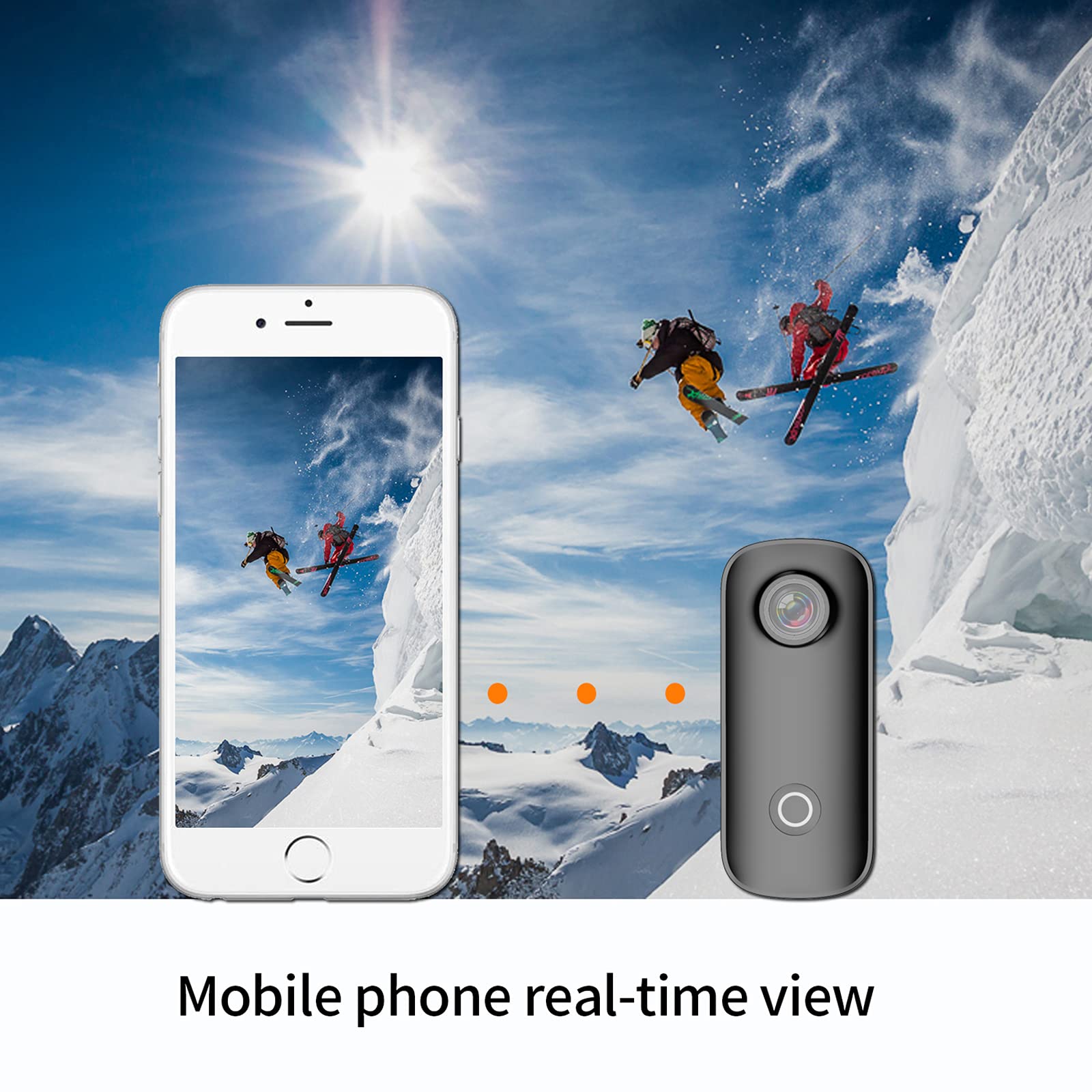 SJCAM C100+ Mini WiFi Action Camera 4K30fps Pocket Sized Wearable Body Camera, Magnetic, APP Control, Underwater Small Vlog Helmet Mount Kits SD Card, Weighs 1oz, 2.4 * 1 * 0.6 inch