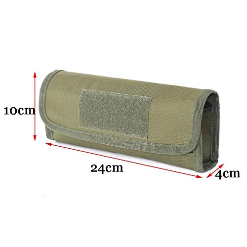 ACEXIER Hunting Military 18 Round Tactical Molle Cartridge Shell Holder Ammo Bag Pouch Military Waist Bag 12/20 Gauge Gun Bullet Pouch(Include One Tactical Patch)