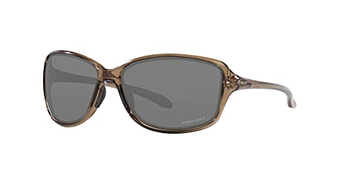 Oakley Women's OO9301 Cohort Rectangular Sunglasses, Brown Smoke/Prizm Black, 62 mm