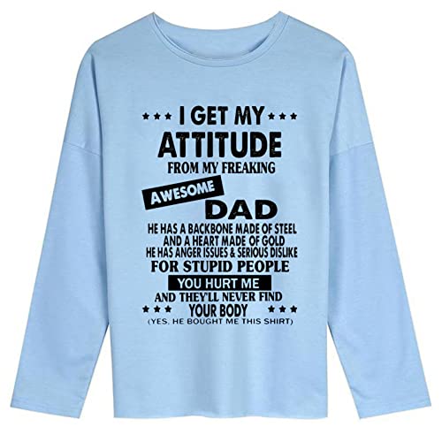 JDHUFEI Womens Hoodies 2023 Fall Fashion Crewneck Sweatshirt Casual Long Sleeve Pullover Letter Print Loose Fit Tops Blouse