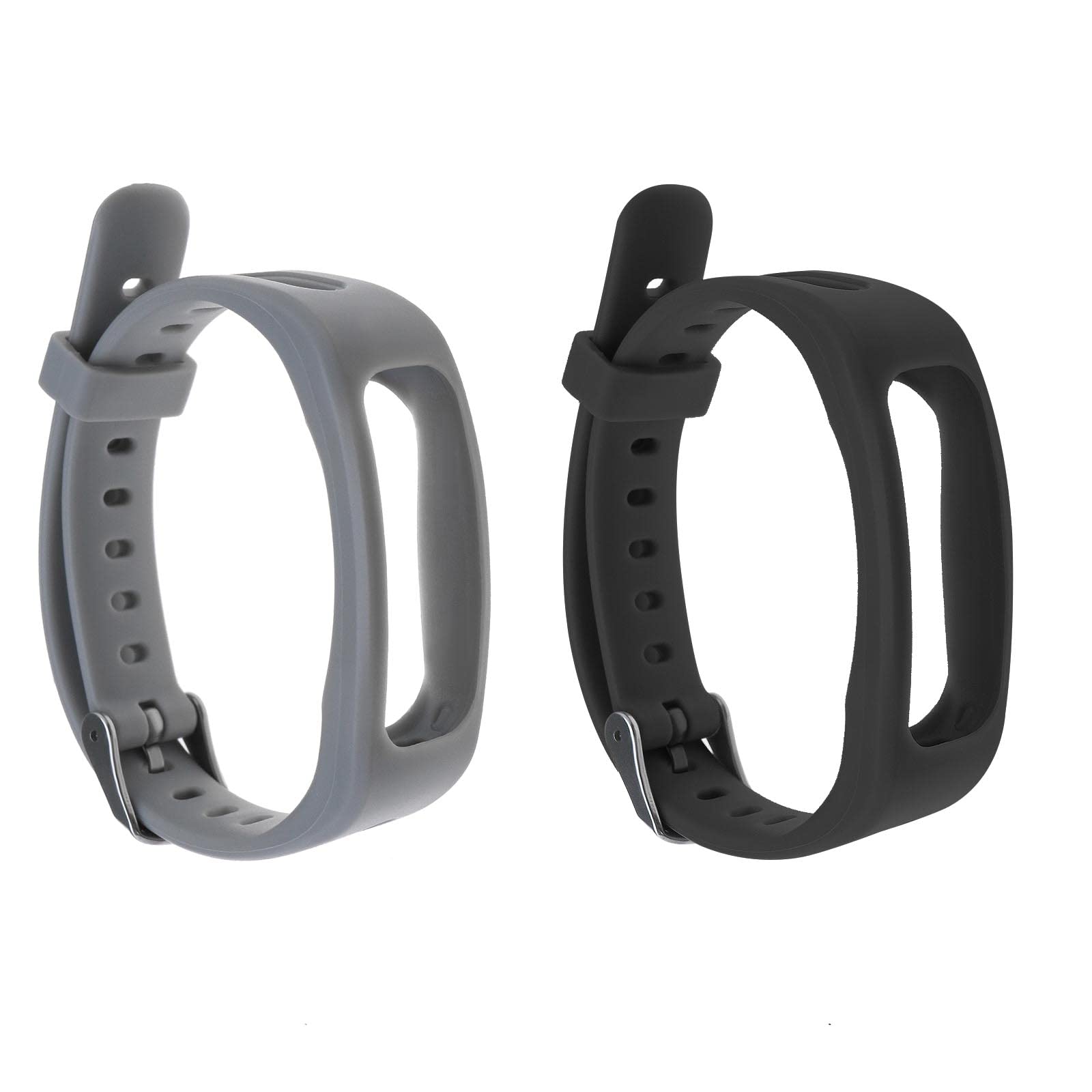 SING F LTD 2Pcs Watch Strap Replacement Compatible with Huawei Honor Band 3e/4e TPU Adjustable Watch Band Waterproof Wrist Strap 150~220mm Black Grey