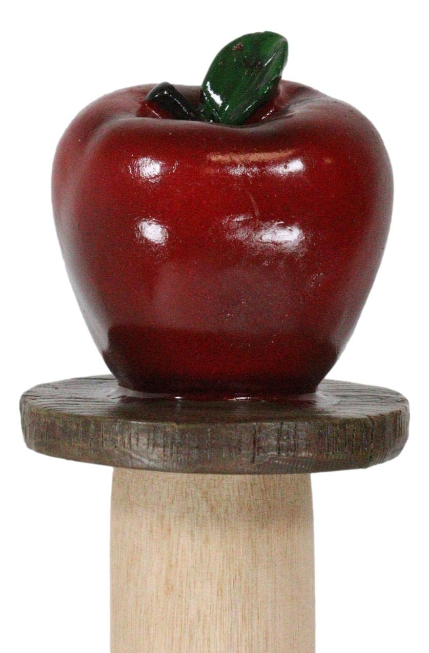 Ebros Gift Fresh Wipes Crisp Red Apples Harvest Basket Paper Towel Holder Figurine Dispenser for Rustic Country Kitchen Decor Old Fashioned Table Decorations