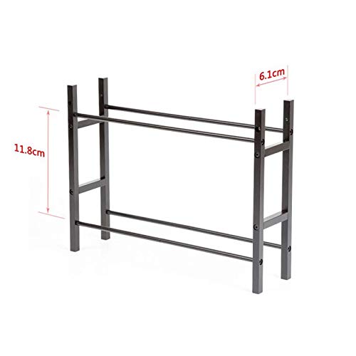 Facibom Tire Rack Storage Garage Organizer for TF2 SCX10 D90 TRX4 1/10 RC Car Truck Crawler Tires,Black