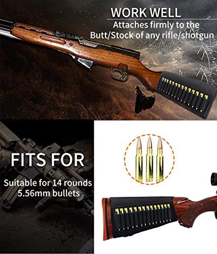 ACEXIER Ammo Holder Cartridge Shot Gun Shell Magazine for 5.56mm .22/.223.204 Gun Shell Holders Hunting Butt Holder 14 Round