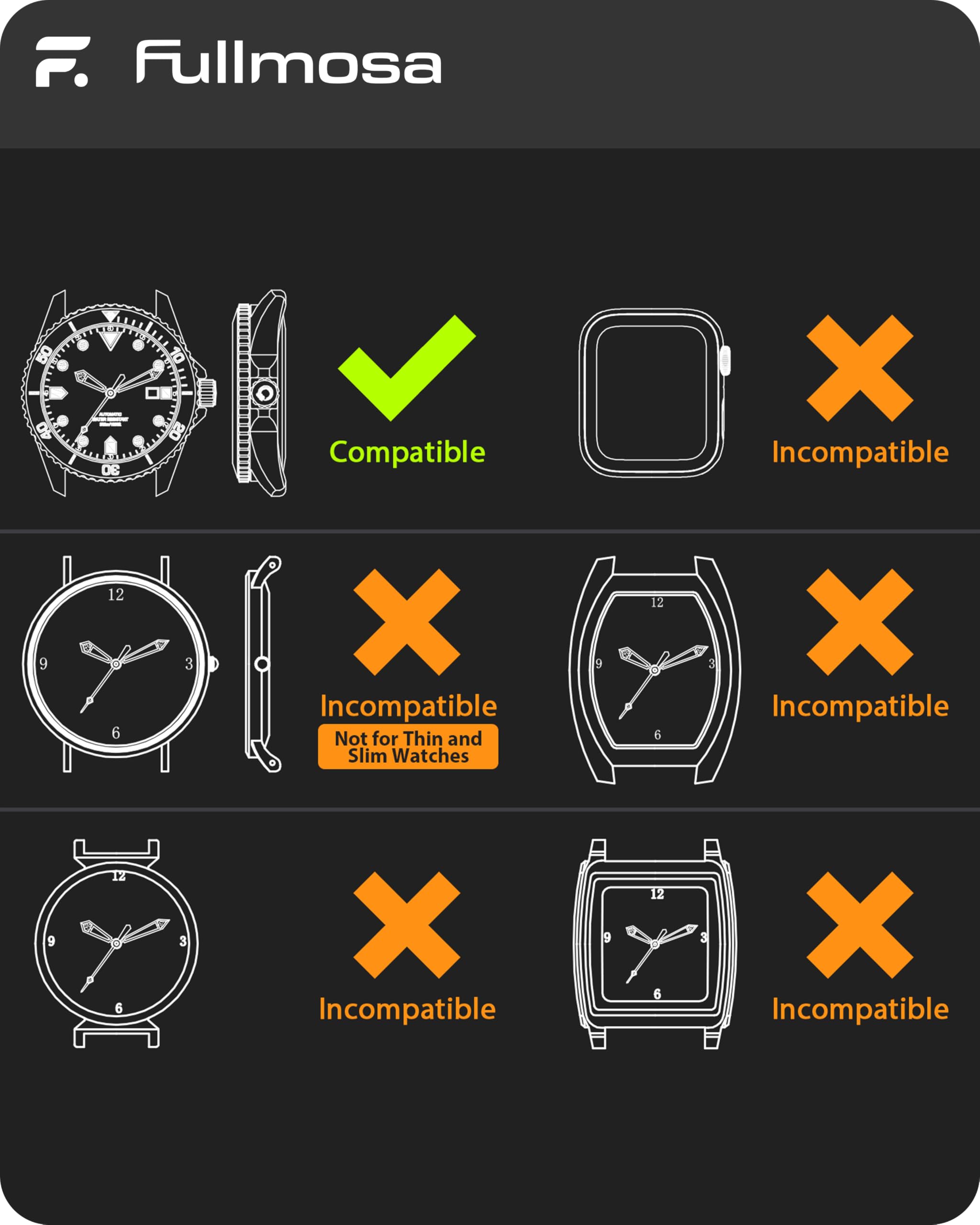 Fullmosa 22mm Silicone Watch Bands No Gaps Compatible for Samsung Galaxy Watch 46mm/Gear S3 Classic/Frontier, Galaxy Watch 3 45mm,(Black+Red)