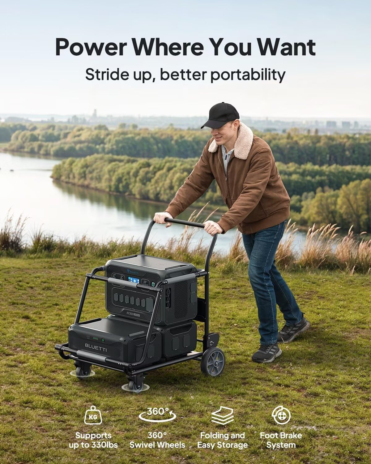 BLUETTI 2 AC300 Power Stations with 2 B300K Expansion Batteries, 5529.6Wh Power Supply/6000W/120V&240V Solar Generator Kit, Home Backup Power, Outdoors RV Emergency (P030A Fusion Box Included)
