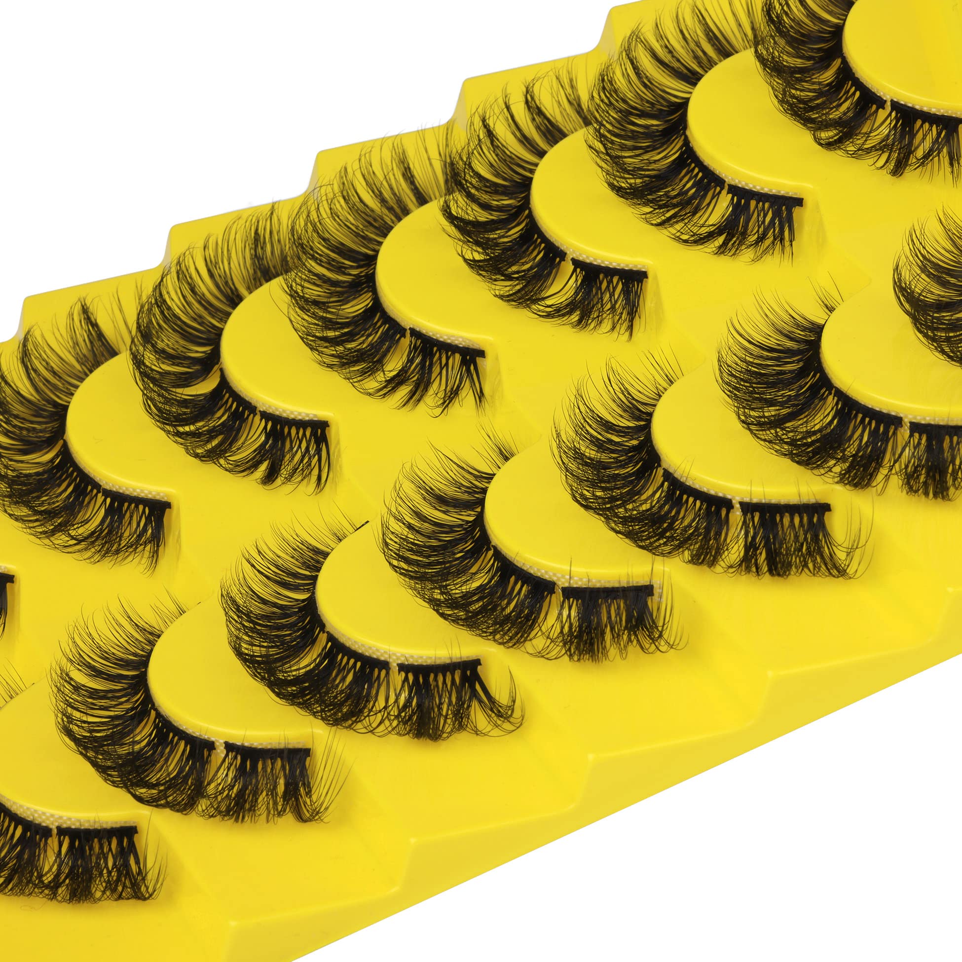 Cluster Lashes Natural Look 3D Wispy Individual Eyelashes 8-15MM Mixed Lengths Lash Extension Fluffy DIY Lash Pack 56 Wisps by Mavphnee