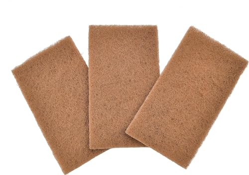 Full Circle Neat Nut Walnut Shell Scouring Pads, Non-Scratch, Set of 3, 5 oz, Brown