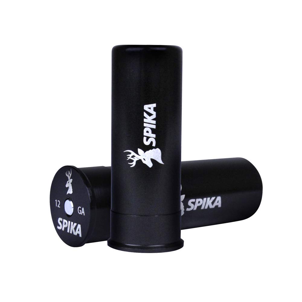 SPIKA 12 Gauge Snap Caps,Aluminium 12 ga Shotgun Dummy Rounds,12g Dry Fire Practice Blank Shells [2Pcs]