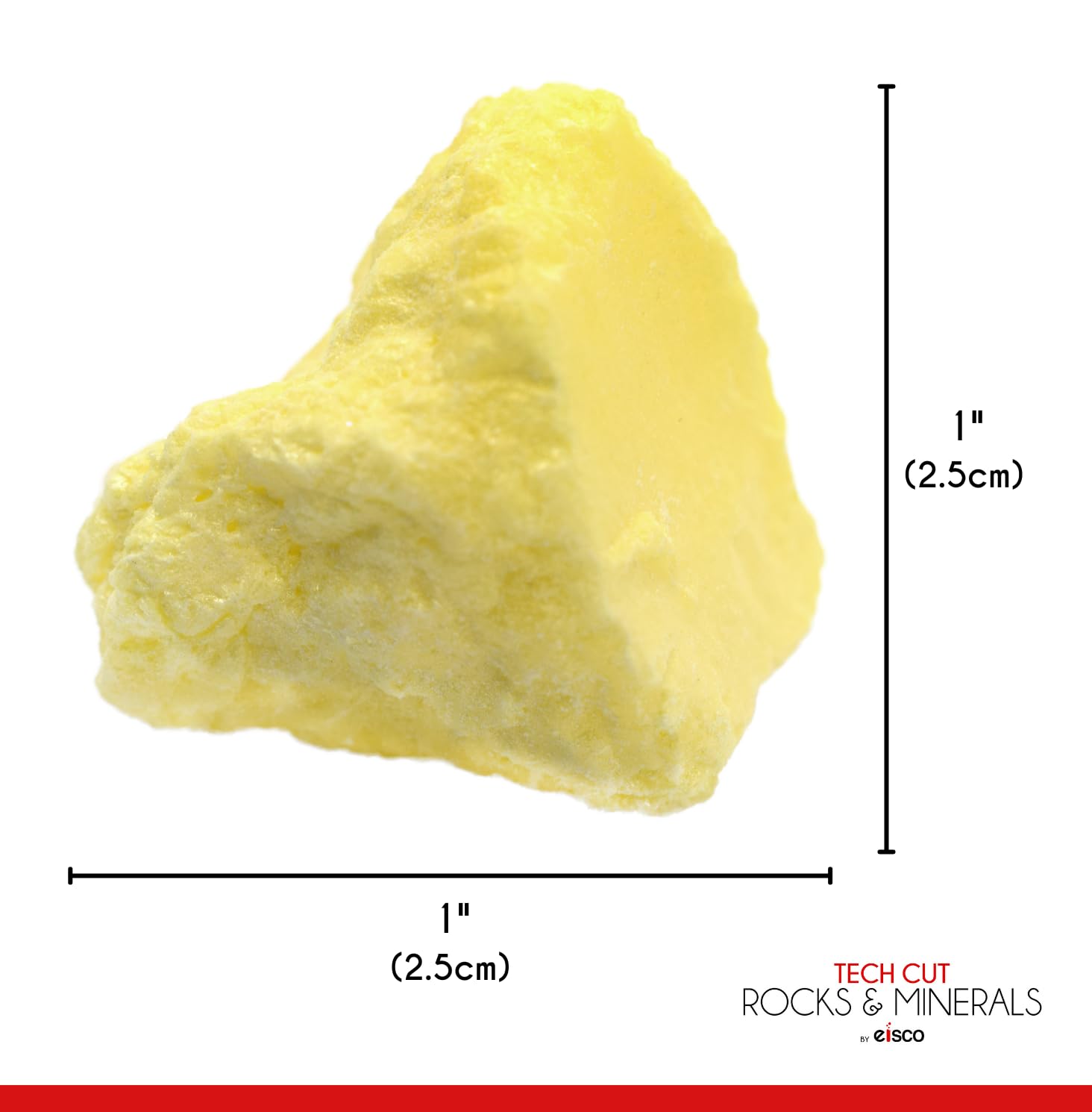 12PK Raw Sulfur, Mineral Specimens - Approx. 1" - Geologist Selected & Hand Processed - Great for Science Classrooms - Class Pack - Eisco Labs