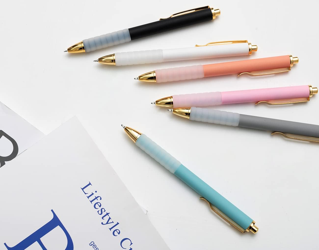 HuoHuair Pens, Pens Fine Point Smooth Writing Pens, Personalized Ballpoint Pens Bulk, Flair Colorful Pens, Black Ink 1.0 mm Journaling Pen, Office Supplies for Women & Men, Note Taking