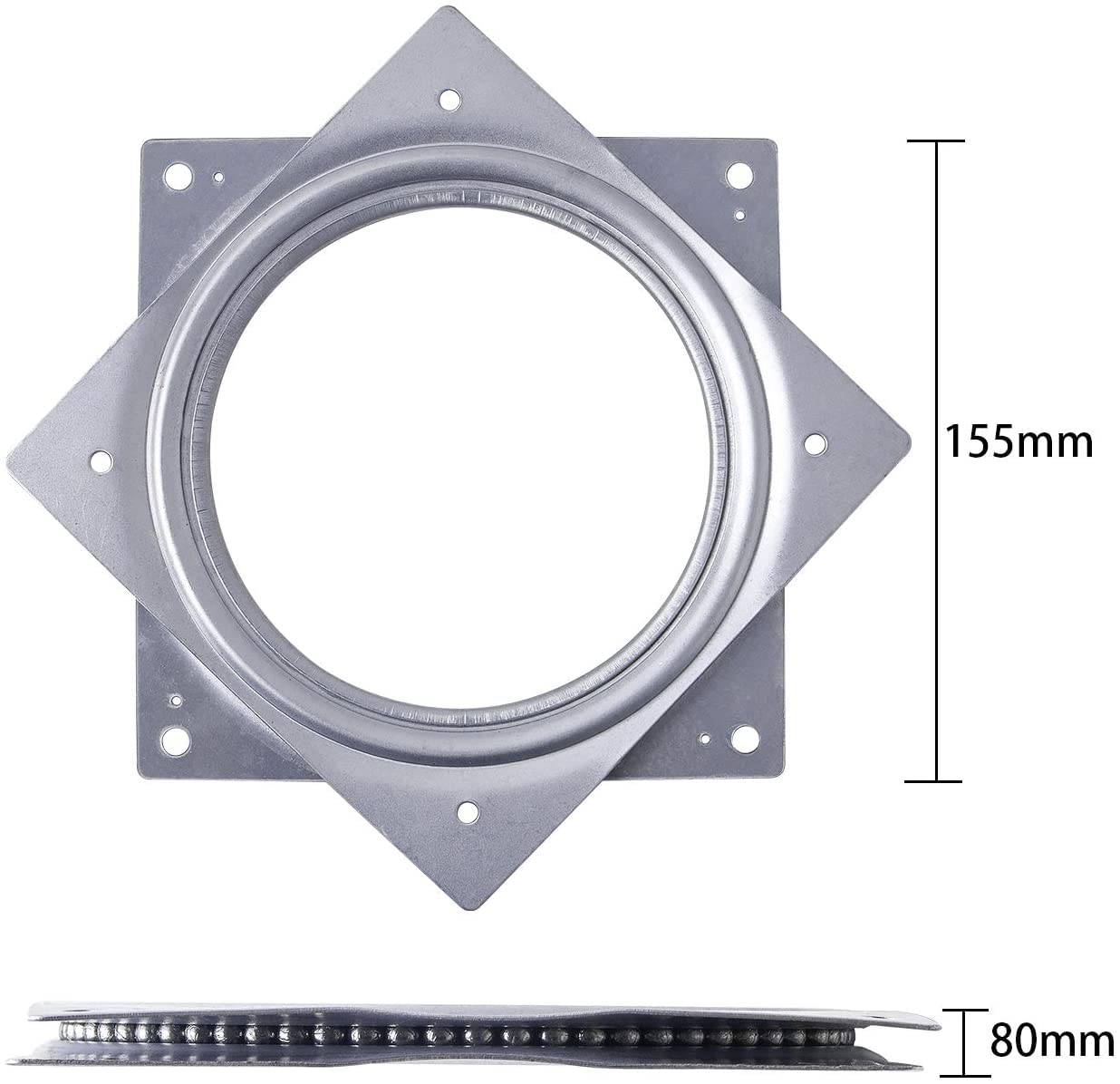 DMSTECH 6" Lazy Susan Turntable 500 LBS pounds Steel Ball Bearing Rotating Tray Strong Sturdy Table Cabinet Low Profile