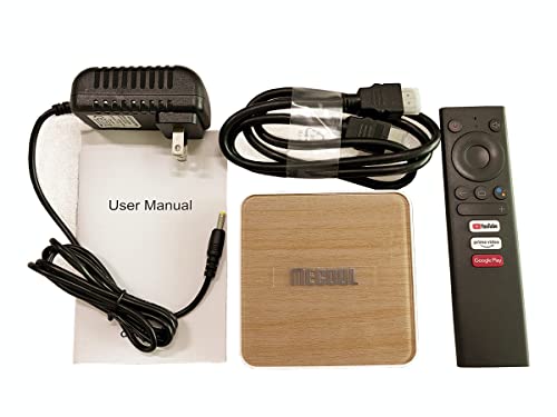 Mecool KM6 Deluxe ATV Android 10.0 Amlogic S905X4 AndroidTV 10.0 Dual WiFi 6 1000M LAN 4GB 64GB 4K HDR H.265 BT. Media Player Support Google with i8 Wireless Keyboard