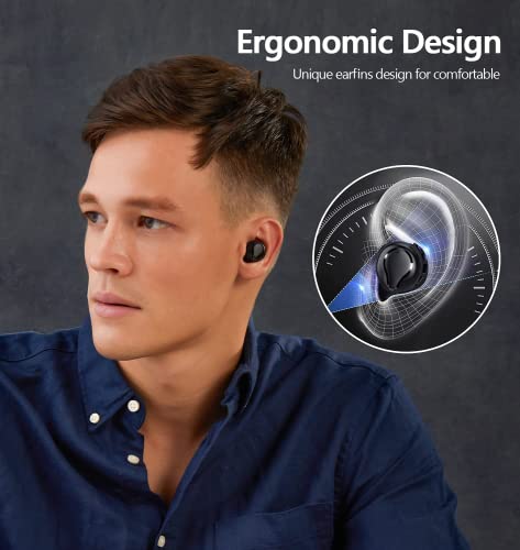 Lankey Pro Ear Buds Wireless,Bluetooth Headphones,180H Playtime Ear Buds with Microphone, IPX8 Waterproof in Ear Headphones with Digital Display,Touch Control for Sports,Work,Gym(Black)