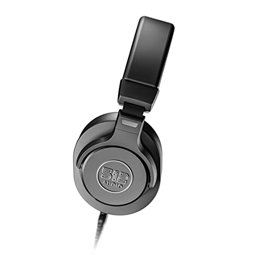 512 Audio Academy Over-Ear, Closed-Back Studio Monitor Headphones for Recording, Podcasting or Broadcasting