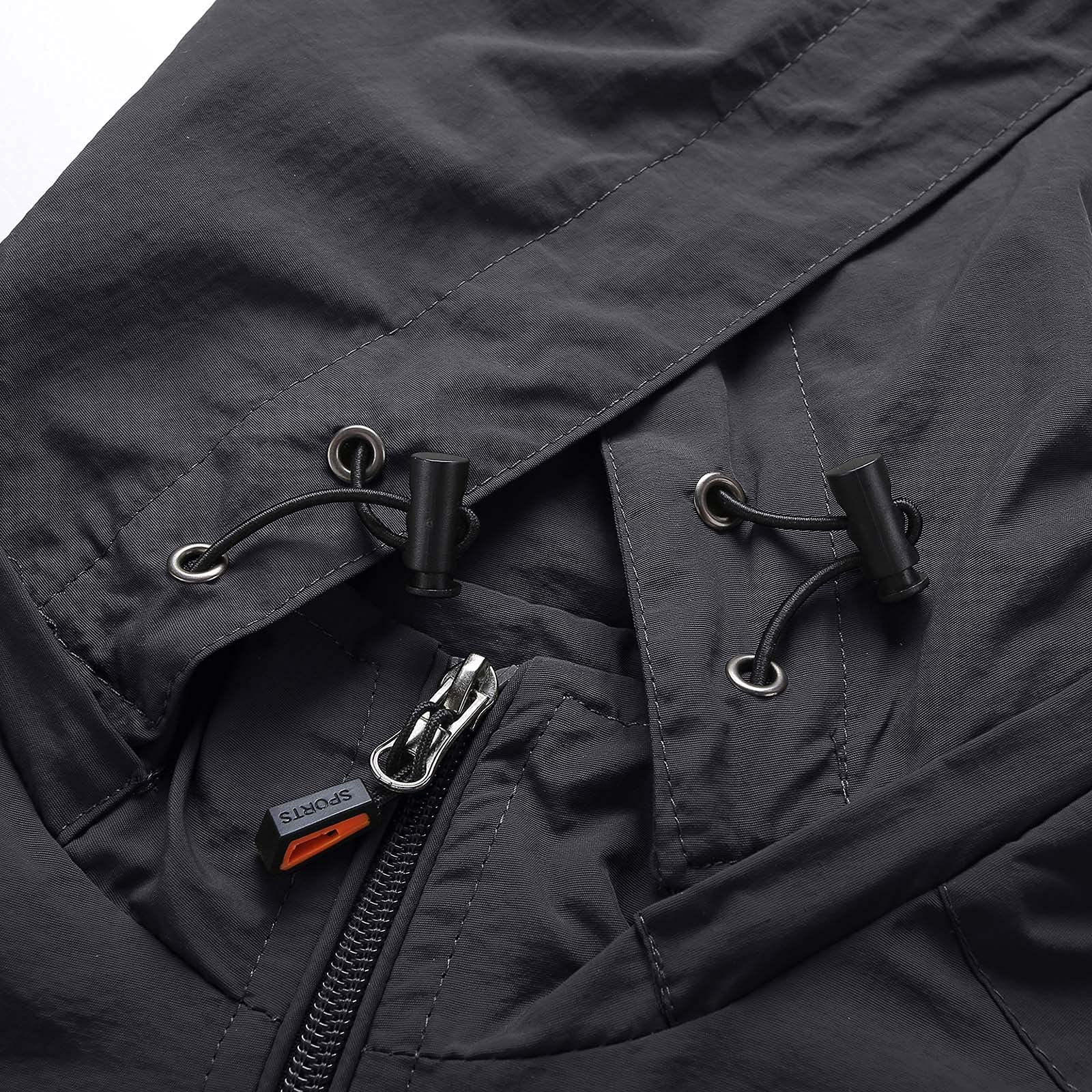 Men's Rain Jacket Waterproof Breathable Hooded Windbreaker Jacket Men's Outdoor Sports Jackets Lightweight Coat