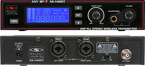 Galaxy Audio AS-1400-4 Band Pack Wireless In-Ear Personal Monitor System, Code M (516 MHz - 558 MHz)