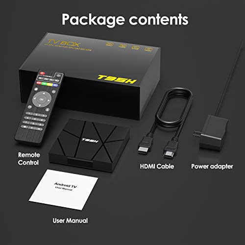 T95H Android 10.0 TV Box, 1GB ROM 8GB eMMC H616 Quadcore Quad-core ARM Cortex-A53 Mali-G31 MP2 GPU 2.4GHz WiFi 100M LAN Ethernet