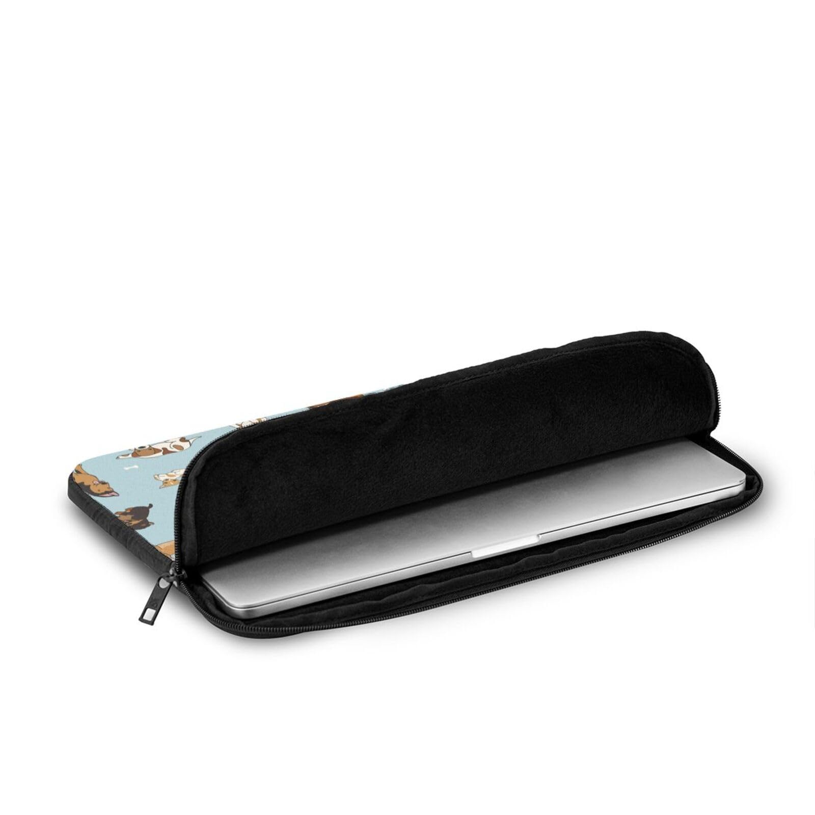 Cartoon Doodle Puppy Dog 13 inch Portable Laptop Sleeve Compatible with MacBook Air Notebook Computer Case for Men Women College School Students