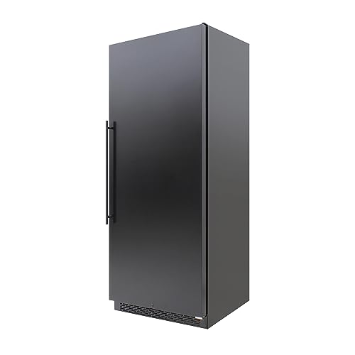 DUURA Elite DE210FRGWB Refrigerator Single Zone Freestanding Fridge for Pantry, Garage, House, Kitchen Use with Adjustable Glass Shelves and Blue LED Lighting, 29.5-Inch, Black