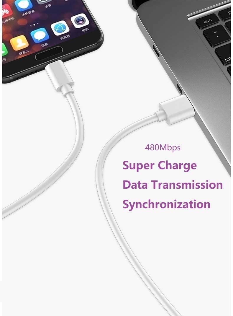 Super Charging Cable Replacement for Huawei P30 Pro 5A Supercharge USB Type C Cable, 6.6FT Super Fast Charge Type-C Cable for Huawei P20 Pro, Mate 20 Pro, Mate 10, P10 Plus, Mate 20 (6.6FT 2 Packs)