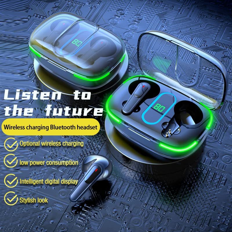 PRO70 Wireless Earbuds Bluetooth Headphones with Wireless Charging Case IPX4 Waterproof Stereo Earphones in-Ear for SPOR