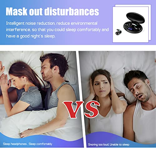 ESSONIO Sleeping Headphones Sleeping Earbuds Sleep Noise Cancelling Headphones with Microphone Wireless Headphones for Side Sleepers Sleeping Earbuds with IPX5 Waterproof