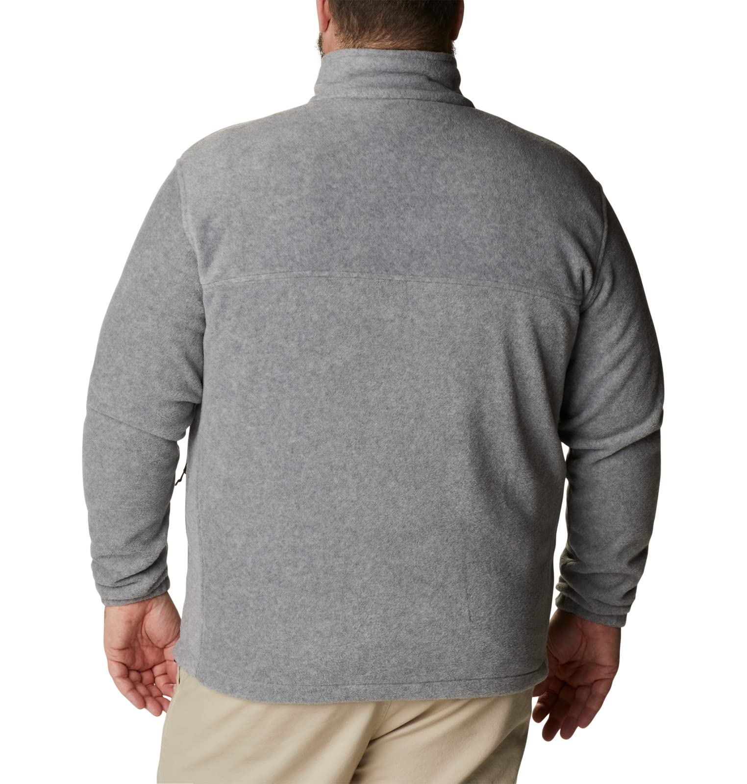 Columbia Men's Steens Mountain 2.0 Full Zip Fleece Jacket, Light Grey Heather, Medium