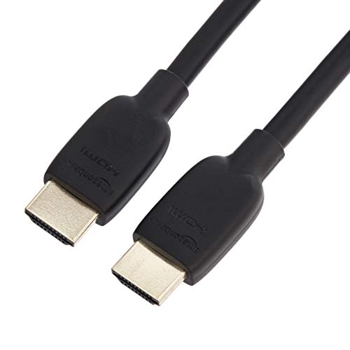 Amazon Basics High-Speed HDMI Cable (48Gbps, 8K/60Hz ) - 6FT, Black - Compatible with Roku TV/PS5/HDTV/Blu-ray