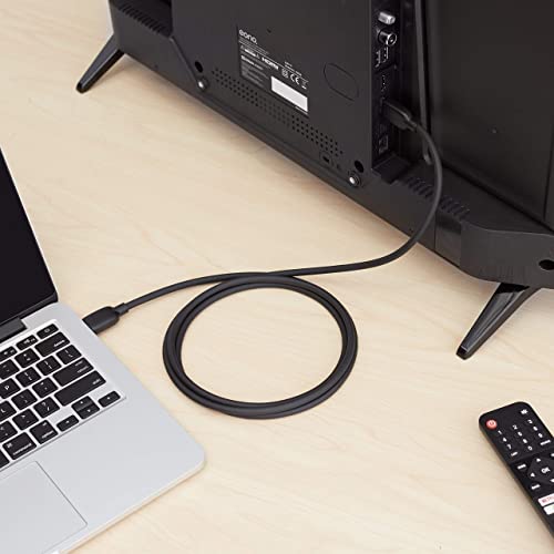 Amazon Basics High-Speed HDMI Cable (48Gbps, 8K/60Hz ) - 6FT, Black - Compatible with Roku TV/PS5/HDTV/Blu-ray
