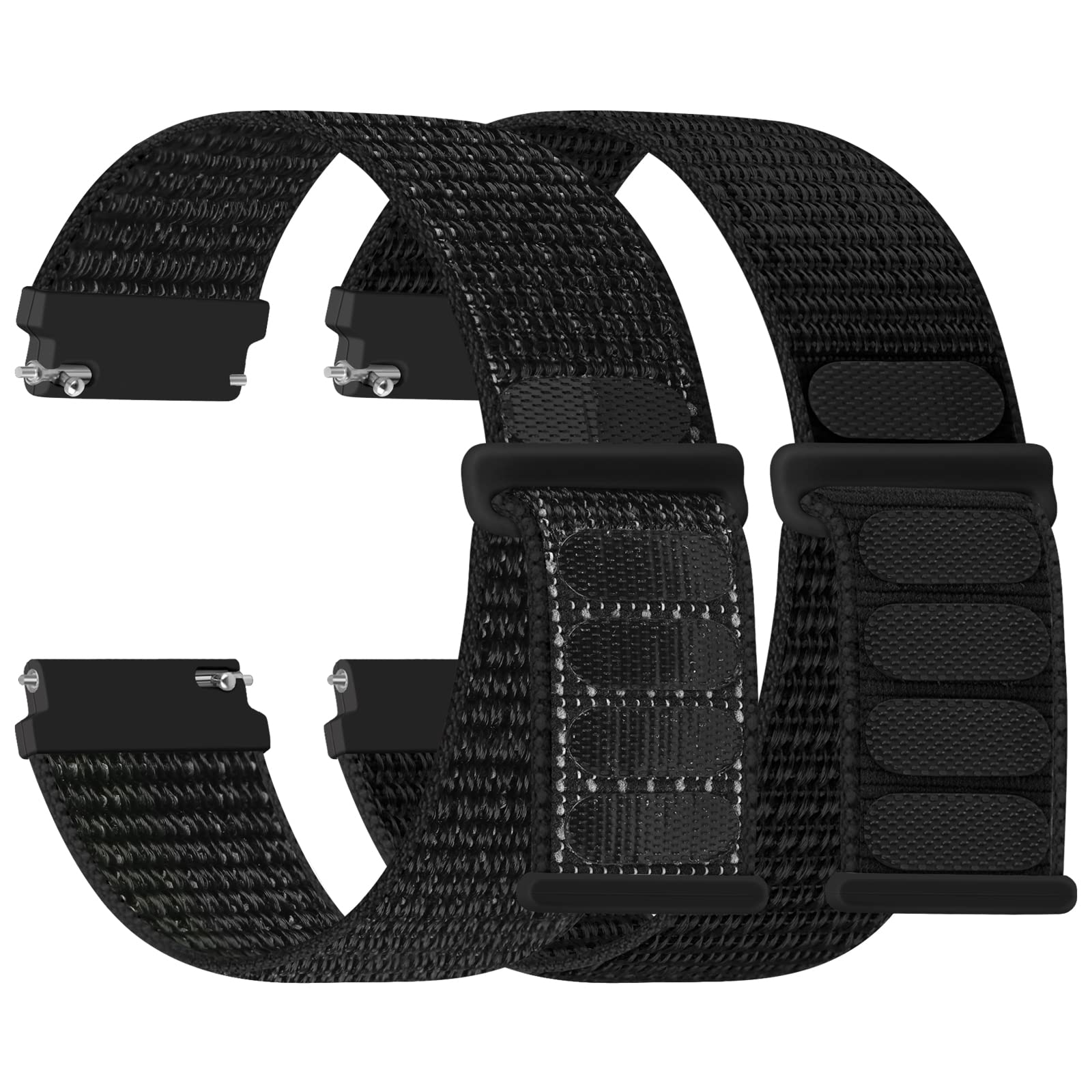 Relting 20mm Nylon Bands Compatible with Samsung Galaxy Watch 4/5/6/4 Classic/5 Pro/6 Classic/Active 2,Garmin Vivoactive 5/Vivoactive 3/Forerunner 245/645/Vivomove HR/Venu/Venu 2 Plus Bands