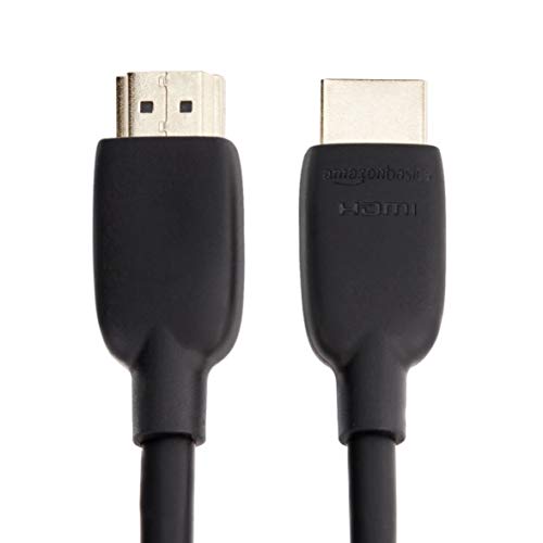Amazon Basics High-Speed HDMI Cable (48Gbps, 8K/60Hz ) - 6FT, Black - Compatible with Roku TV/PS5/HDTV/Blu-ray