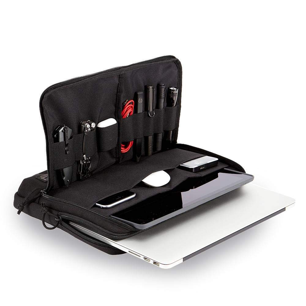 Cargo Works® Laptop Shoulder Bag Compatible 13-13.3 Inch MacBook Pro, Notebook Computer, Messenger Briefcase Sleeve Carrying Case Cover, Black