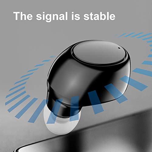 1Pc X6 Mini Bluetooth Wireless Headphone,Premium Fidelity Sound Quality 5.0 Long Playtime Earbud for Sports Black one Size