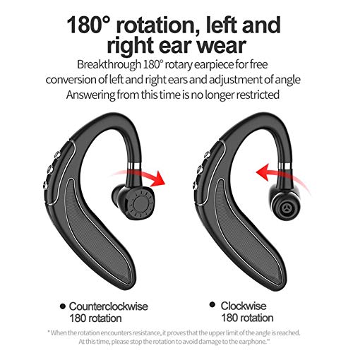 MOHALIKO Wireless Earbuds, Earbuds, Bluetooth 5.0 Headphones, Bluetooth V5 Wireless Hands-Free Unilateral Hanging Ear Headset with Microphone for Work, Home Office Black
