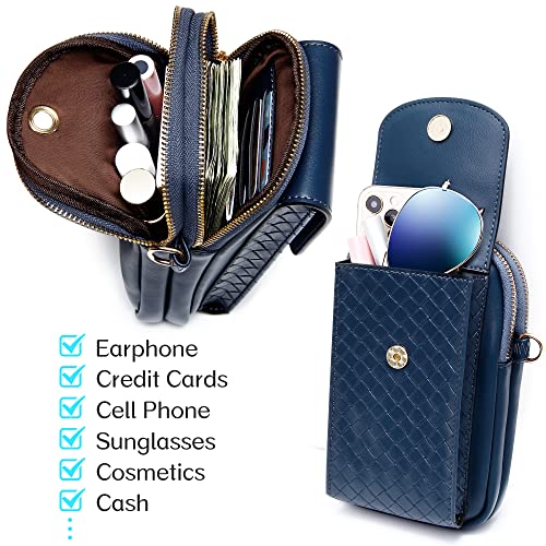 KUKOO Small Crossbody Phone Bags for Women Cell Phone Purse Wallet with Card Slots