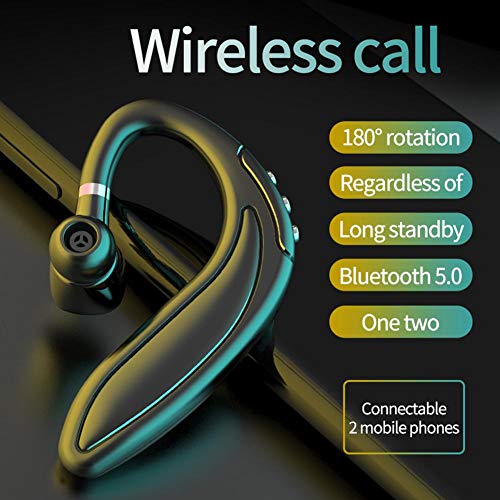MOHALIKO Wireless Earbuds, Earbuds, Bluetooth 5.0 Headphones, Bluetooth V5 Wireless Hands-Free Unilateral Hanging Ear Headset with Microphone for Work, Home Office Black