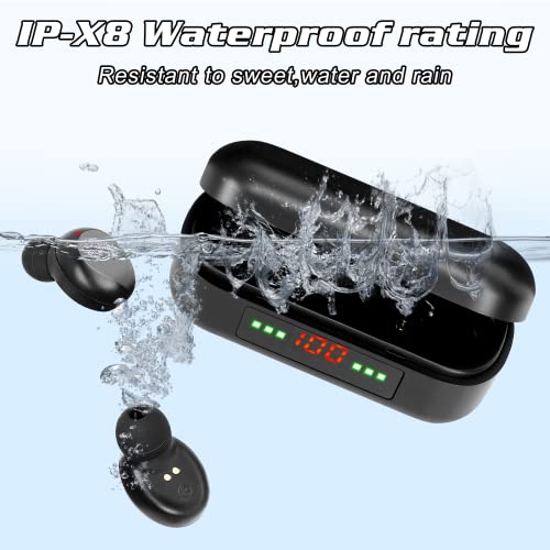 Wireless Earbuds Bluetooth 5.0 Headphones with Digital LED Display Charging Case Stereo Mini Earphones in Ear Headset Waterproof for VIVO