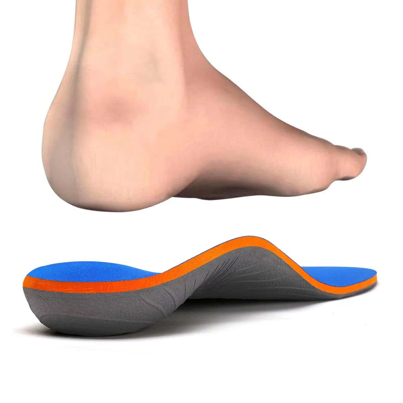 iFitna Full Length Orthotic Shoe Insoles Classic with Arch Support Unisex- Relieve Metatarsal, Arch and Heel Pain Blue03