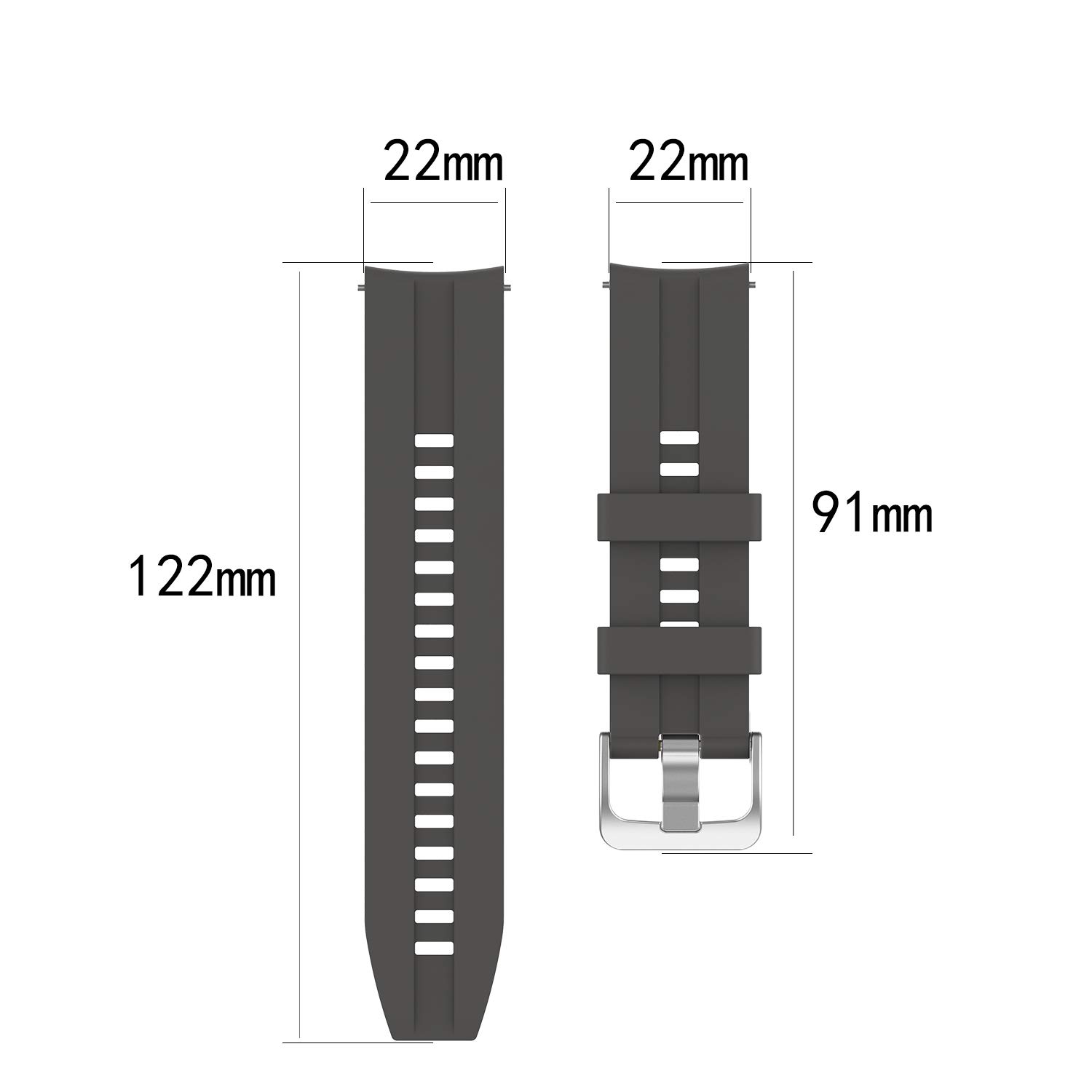 Chofit Band Compatible with Huawei Watch GT2 46mm/GT Active Watch/Samsung Galaxy Watch 46mm/Gear S3, 22MM Silicone Replacement Wristband Strap, 3 Pack (Blue&Black&Orange)