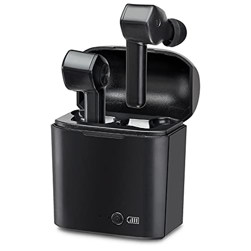 iLive Truly Wire-Free Bluetooth Earbuds, Sweatproof Design, Charging Case, Includes 3 Set of Ear Tips, Black (IAEBT300B)