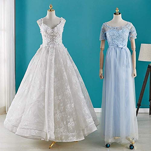 Tailors Dummy Mannequins Female Tailors Dummy Mannequin Dressmakers Dummies Fashion Students Display Bust Torso Wood Arm Adjustable for Clothing Display Stand Dressform Mannequin
