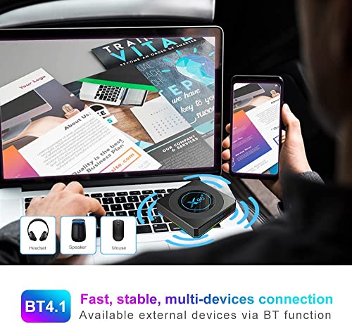 VAPEYS Android TV Box 11.0 S905X4 Quad-Core Smart TV Box Support 2.4Ghz/5Ghz WiFi Bluetooth 4.0, 8K 4K HD Tv Streaming Device,4G+64GB