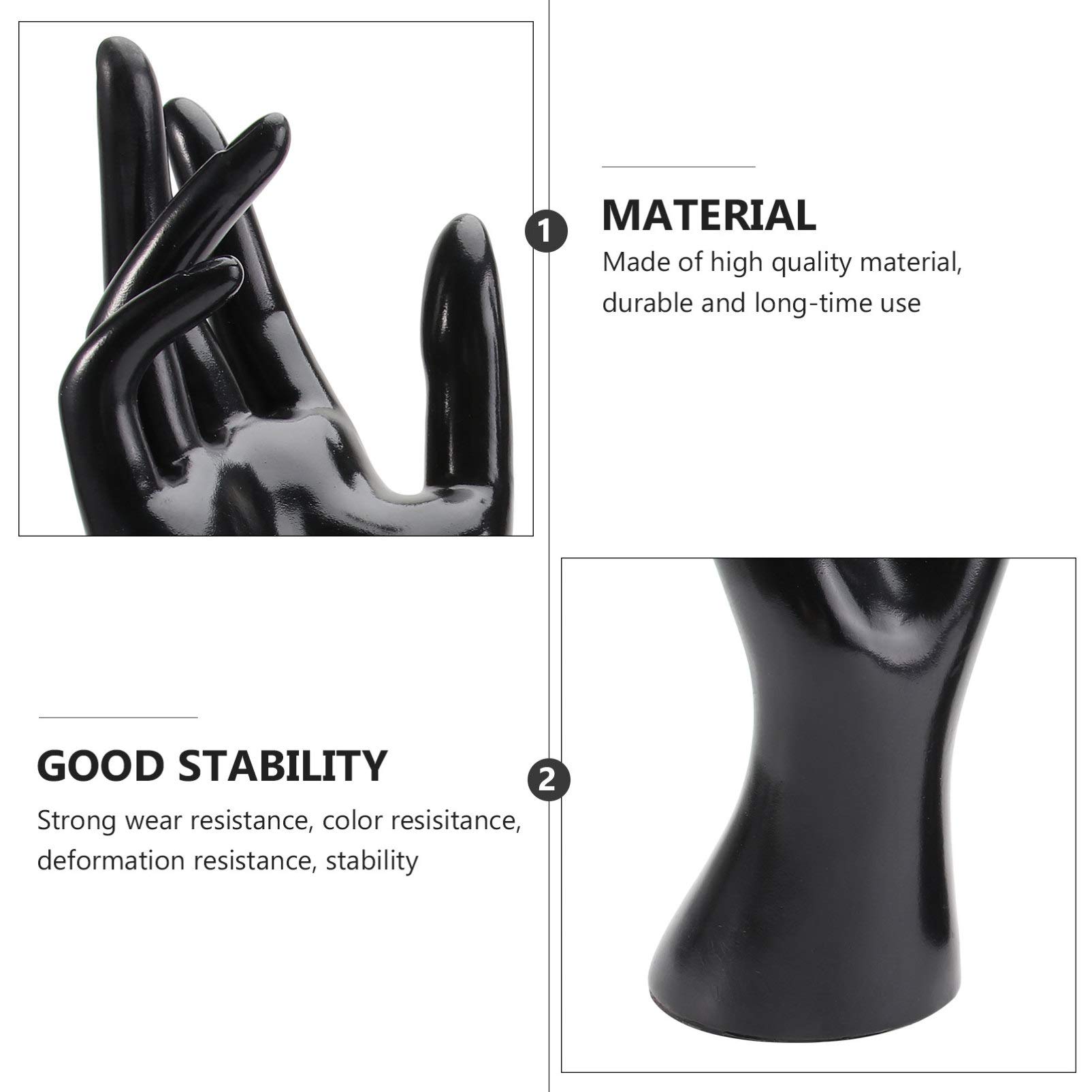 Cabilock 2pcs Necklace Rings Ring Tray Mannequin Hand Form Bracelet Ring Stand Cone Ring Holder Creative Display Stand Jewelry Display Rack Jewelry Organizer Model Bracket Props Desktop