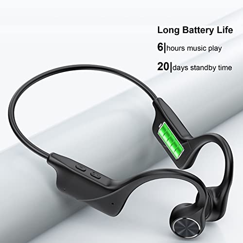 Bone Conduction Headphones Open Ear Wireless Earbuds Bluetooth IPX7 Waterproof Sports Earphones Lightweight Long Battery Life Ear Buds for Running Hiking Driving Workouts Android iOS Red