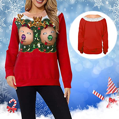 Christmas Sweater Denim Vest Tops Xmas Holiday Tshirt tee Shirt Asymmetric Hem Work Office Cardigans Sweaters Beaded Plus Size Lightweight Jacket Sweatpants Women Shirts