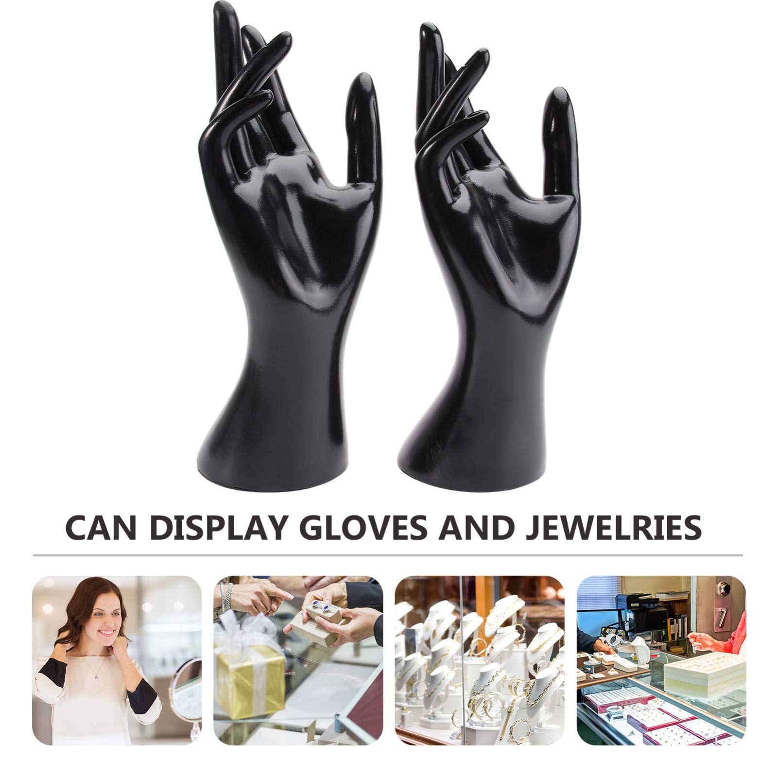 Cabilock 2pcs Necklace Rings Ring Tray Mannequin Hand Form Bracelet Ring Stand Cone Ring Holder Creative Display Stand Jewelry Display Rack Jewelry Organizer Model Bracket Props Desktop
