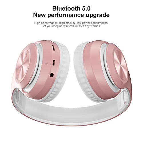 GIFZES Wireless Bluetooth Headphones, P68 Bluetooth 5.0 Foldable Rechargeable Wireless Headset HiFi Sound Headphones for Travel, Online Class, Home Office Black