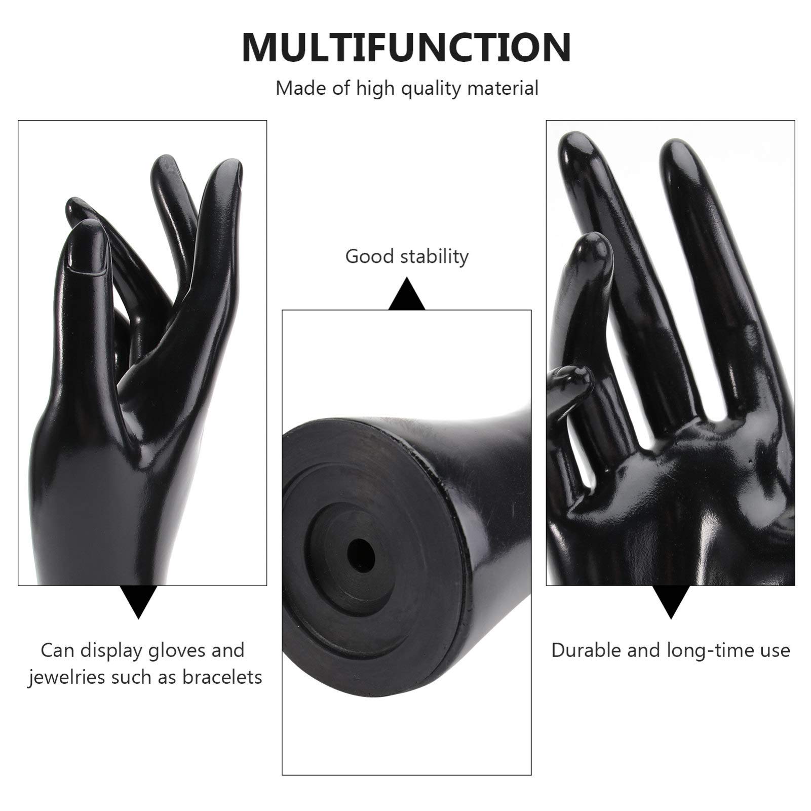 Cabilock 2pcs Necklace Rings Ring Tray Mannequin Hand Form Bracelet Ring Stand Cone Ring Holder Creative Display Stand Jewelry Display Rack Jewelry Organizer Model Bracket Props Desktop