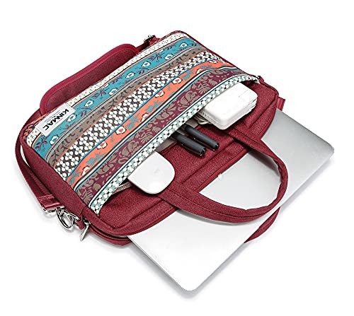 Kinmac Laptop Messenger Shoulder Case Bag Computer Briefcase For MacBook Air/Pro 13 inch,iPad Pro 12 inch,MacBook Pro 14 inch and 13 inch - 14 inch Laptop (Bohemian)